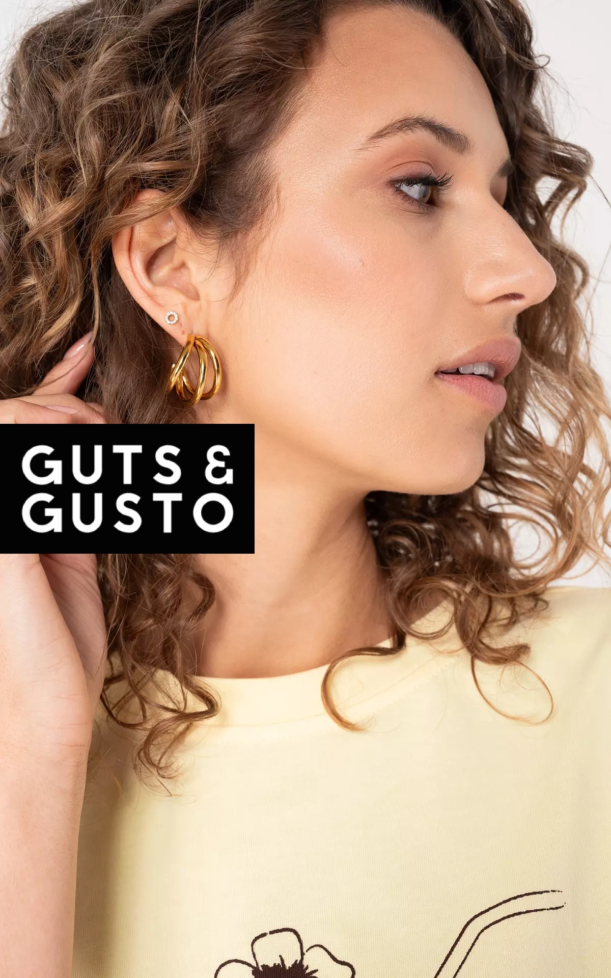 Stainless steel earrings - Gold | Guts & Gusto
