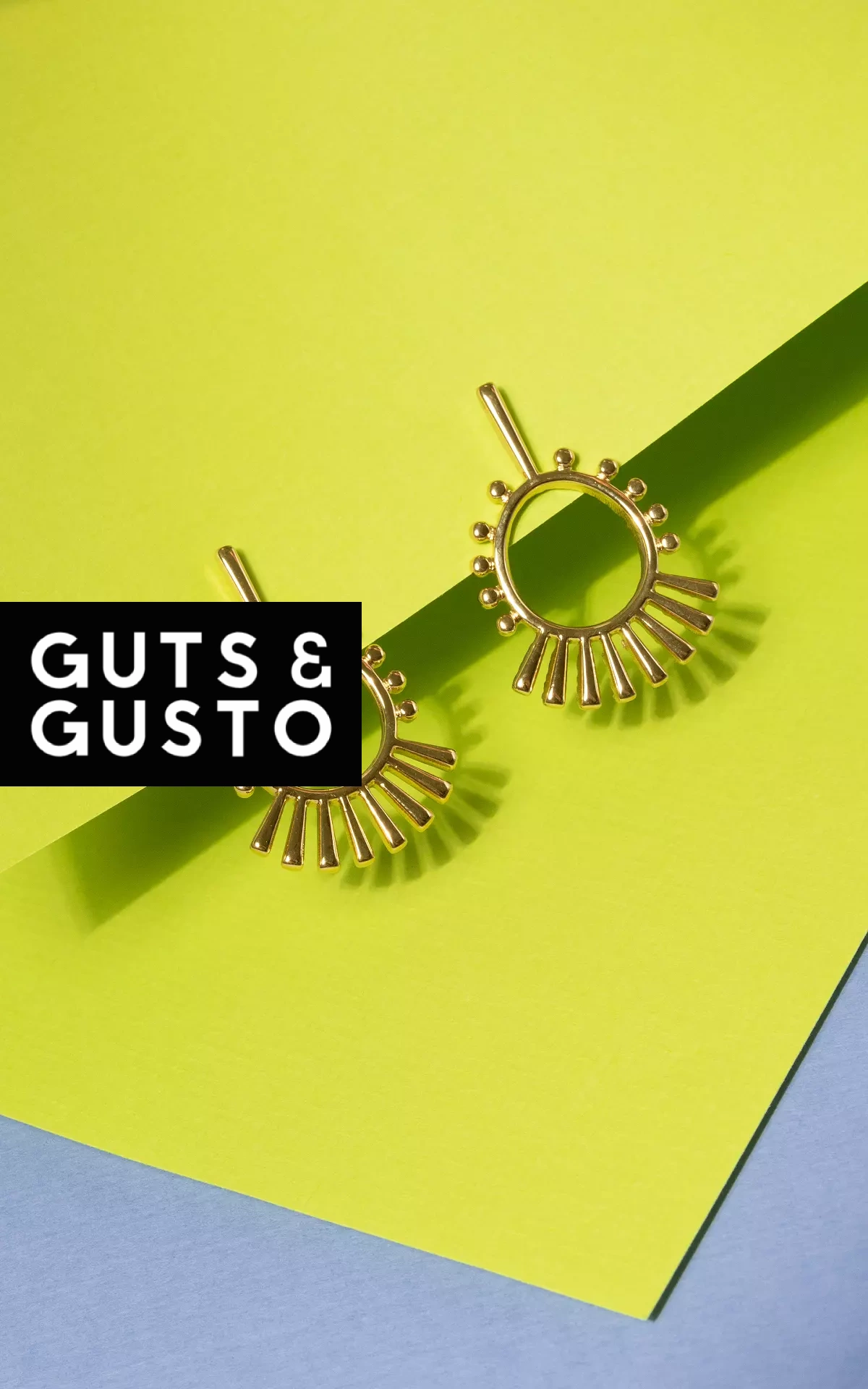 Stainless steel earrings - Gold | Guts & Gusto