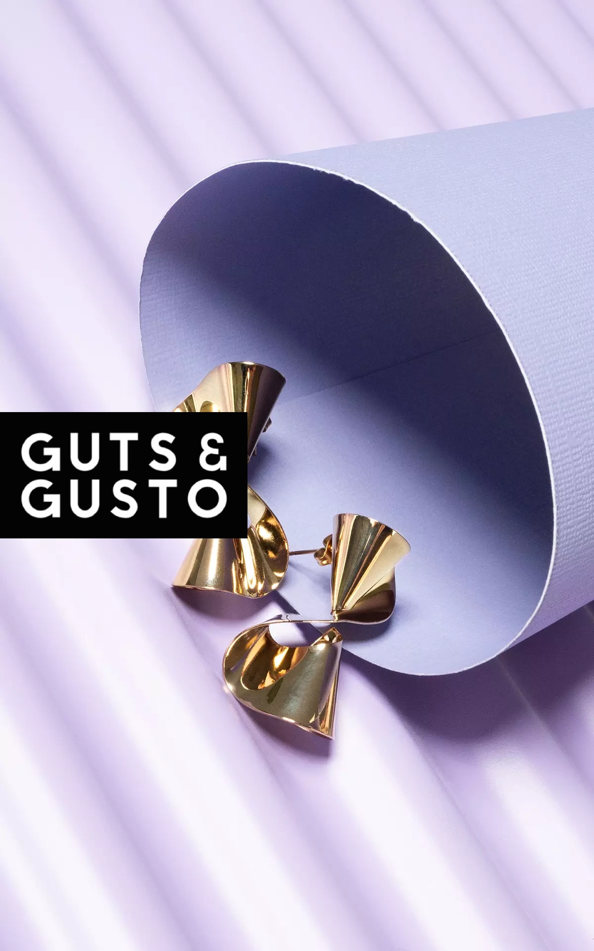 Stainless steel earrings - Gold | Guts & Gusto