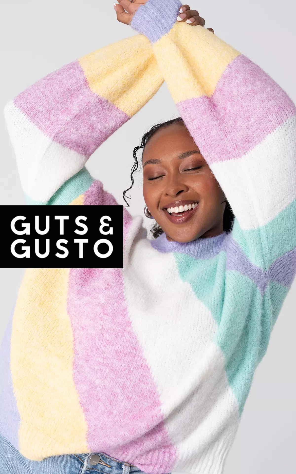 Gestreepte trui met kleuren - Lila Mint | Guts & Gusto