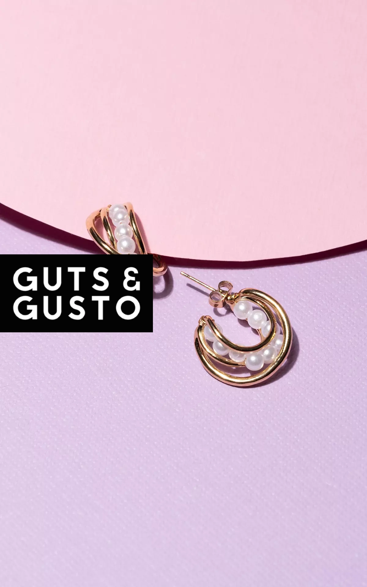 Earrings of stainless steel - Gold | Guts & Gusto