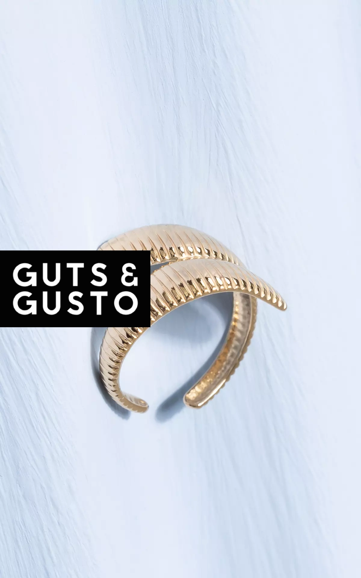 Ring of stainless steel - Gold | Guts & Gusto