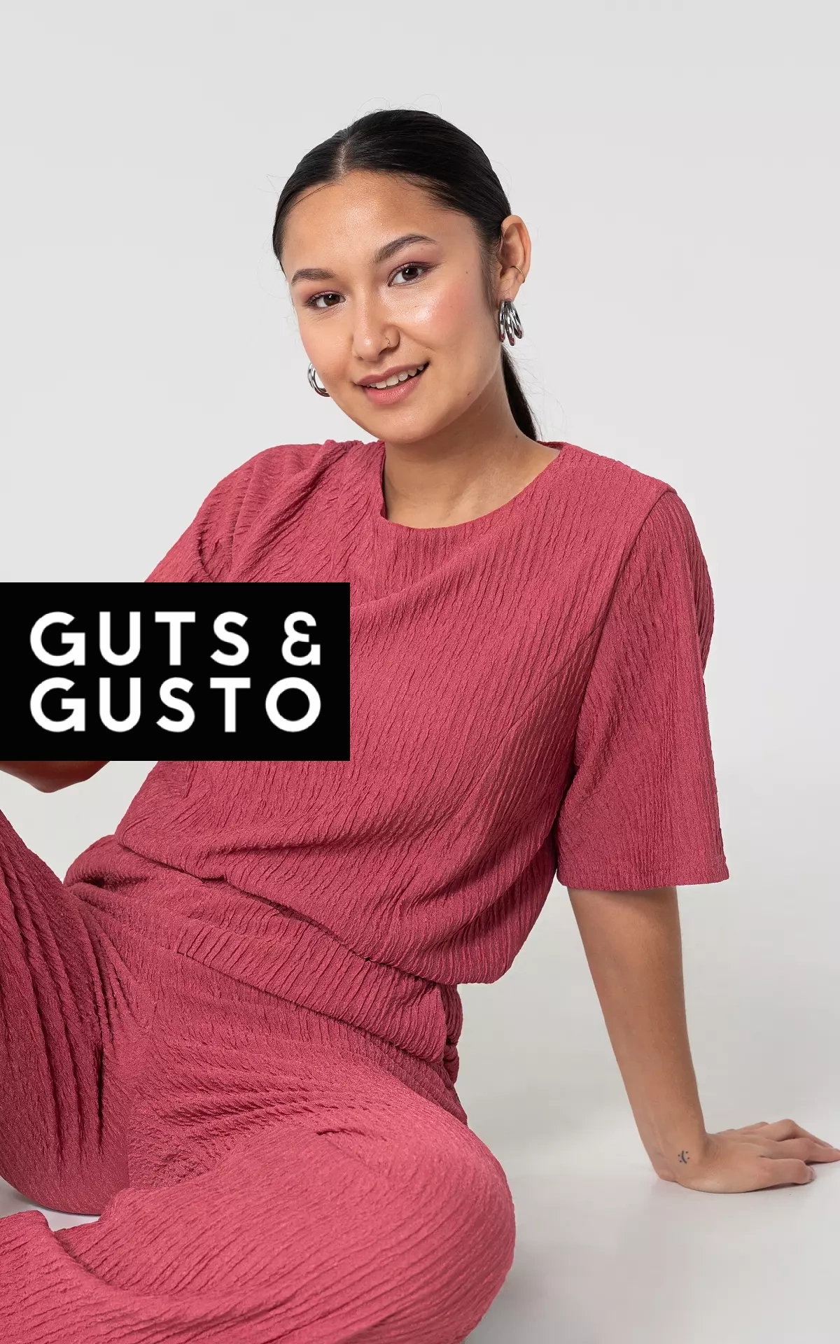 Top met structuur - Oudroze | Guts & Gusto | GUTSGUSTO.COM