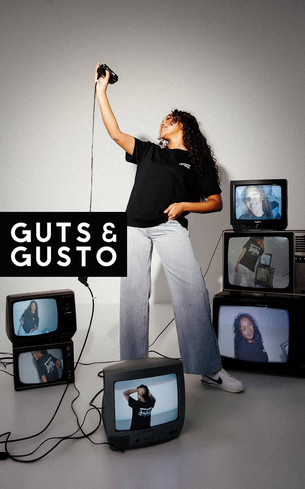 Shirt with print - Black White | Guts & Gusto